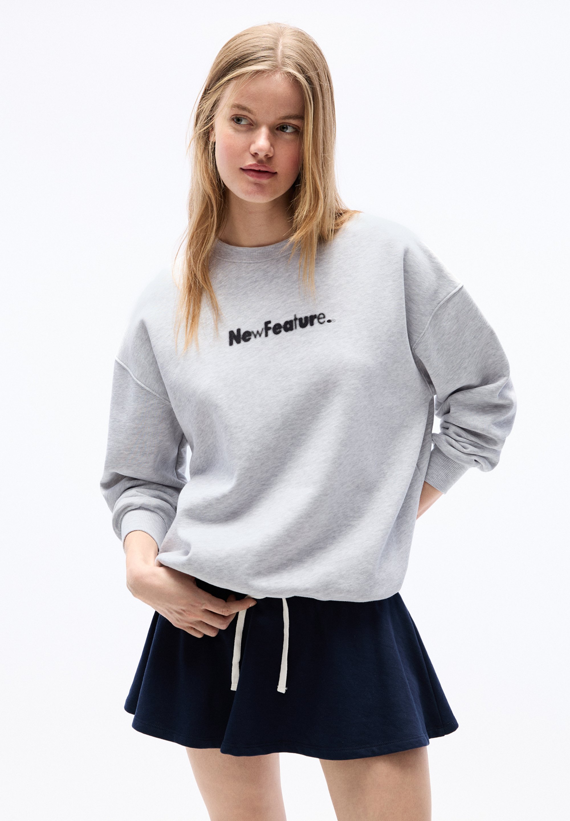 PULL&BEAR SLOGAN - Sweatshirt - grey/grau - Zalando.ch