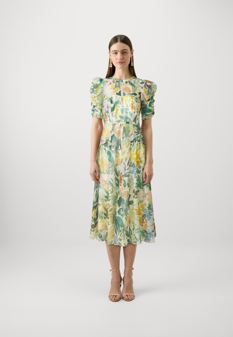 Ted Baker MINCIA - Dnevna haljina - ivory/zeleno - Zalando.hr