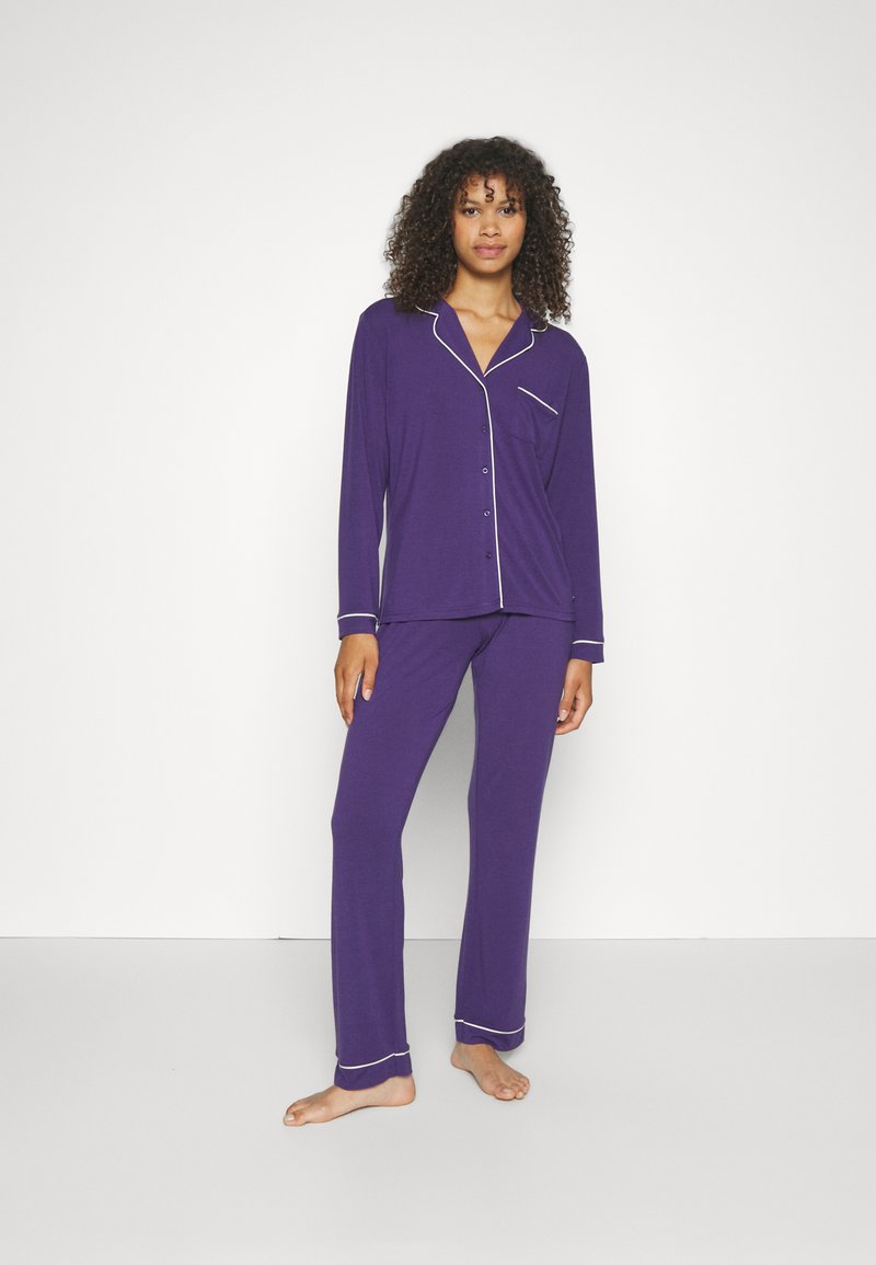 LASCANA LAS LEAF CLASSIC - Pyjamas - dark purple/purple - Zalando.ie