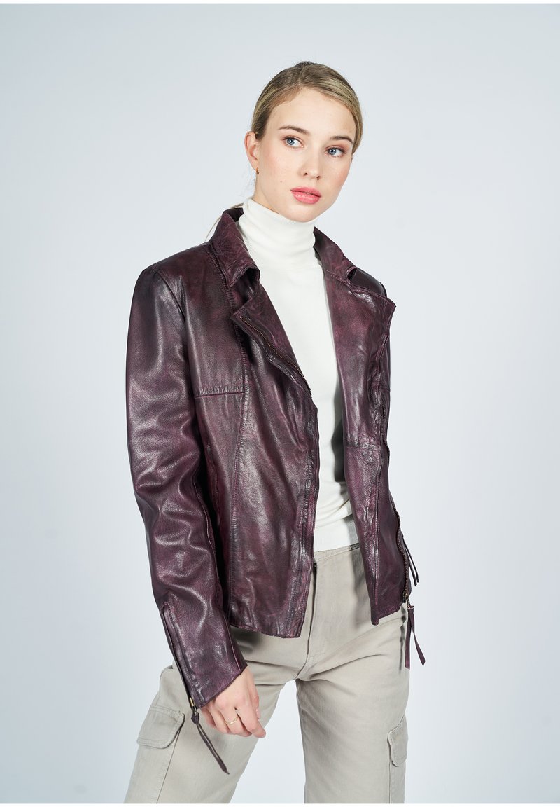 Freaky Nation RUBY FN LA - Leren jas - mystic violet/donkerpaars ...