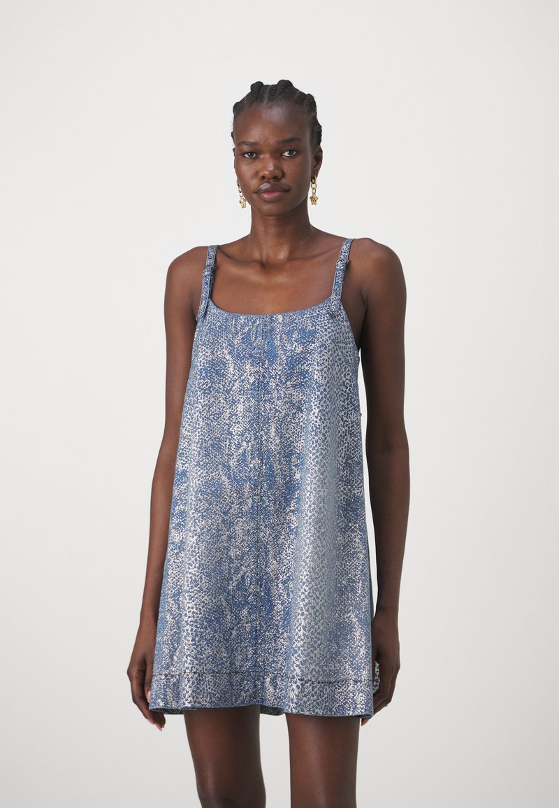 Versace Jeans Couture MINI BUCKLE - Denim dress - indigo/blue - Zalando.ie