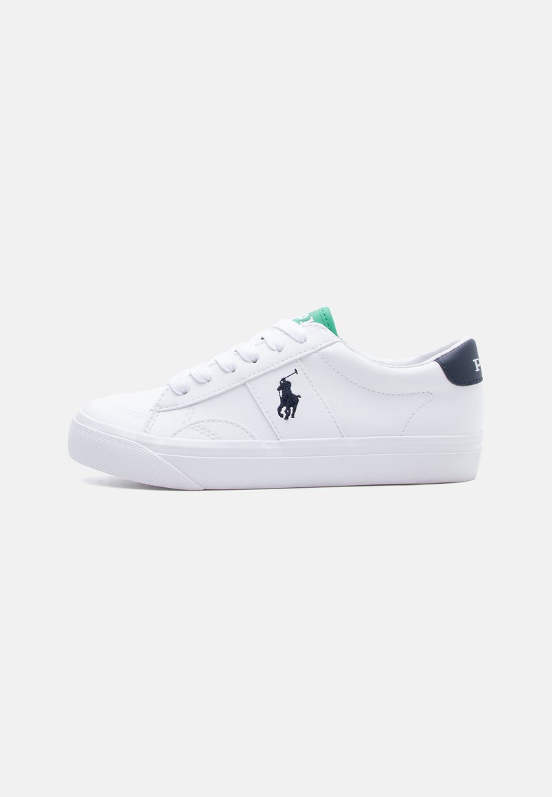 Polo Ralph Lauren RYLEY UNISEX - Trainers - white/green/navy/white ...