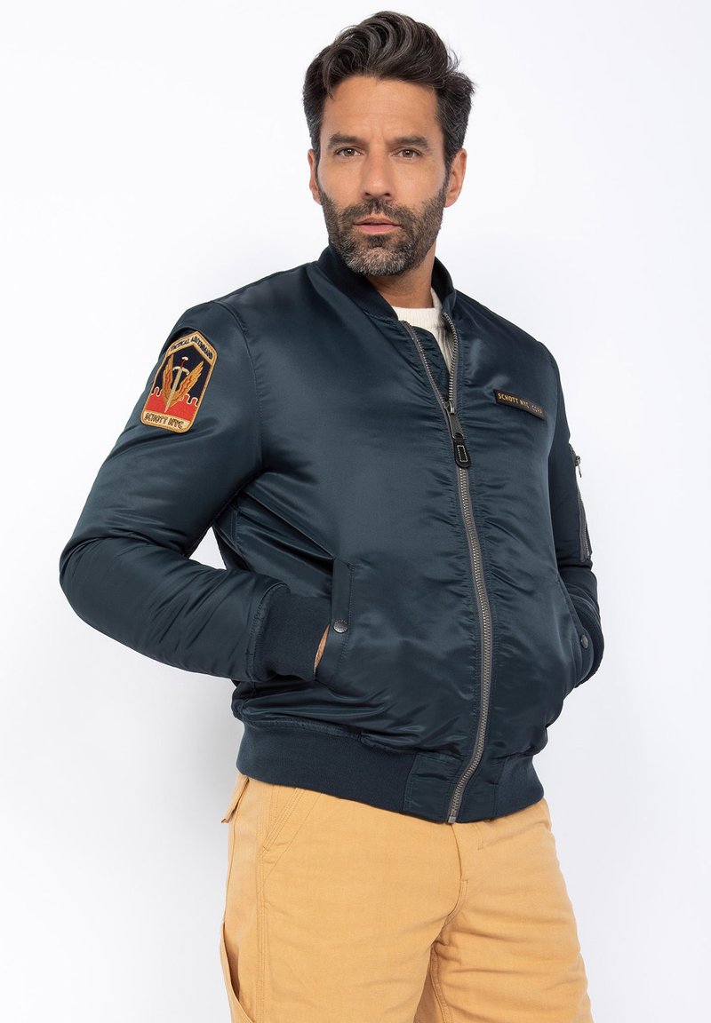 Schott Bomberjacke - marine/blau - Zalando.de