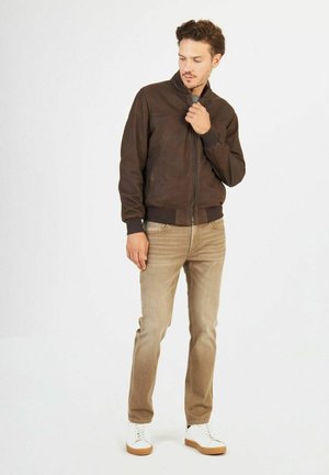 AllSaints DAINS - Lederjacke - beige - Zalando.de