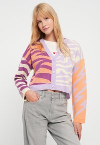 ONLY ONLJAYDI MIX V NECK - Cardigan - pastel lilac/cattleya orchid ...