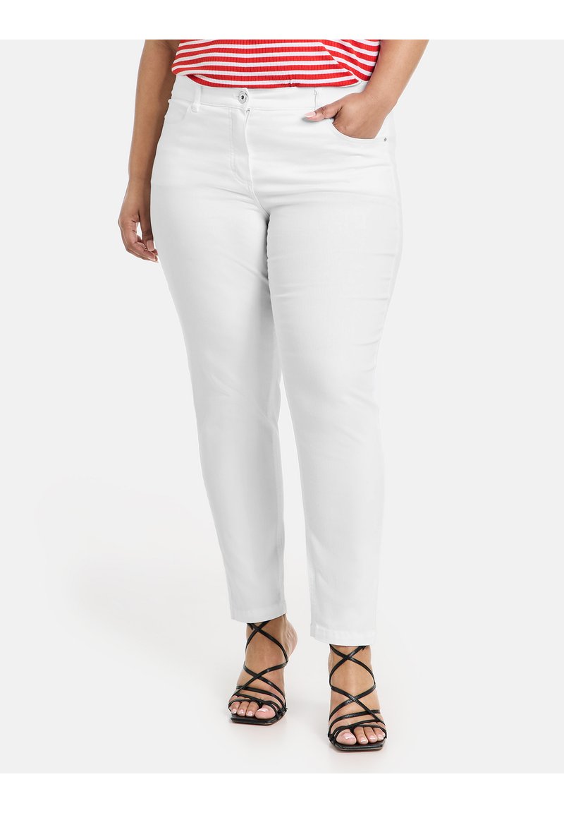 Samoon Jeans Slim Fit - white/weiß - Zalando.at