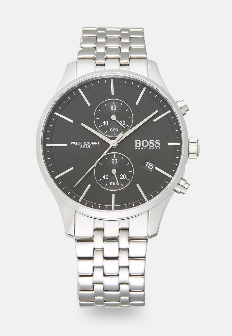 BOSS ASSOCIATE - Chronograph watch - silver-coloured/black/silver ...