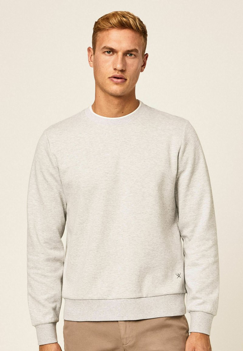 Hackett London TIPPED CREW - Sweatshirt - light grey marl/hellgrau ...
