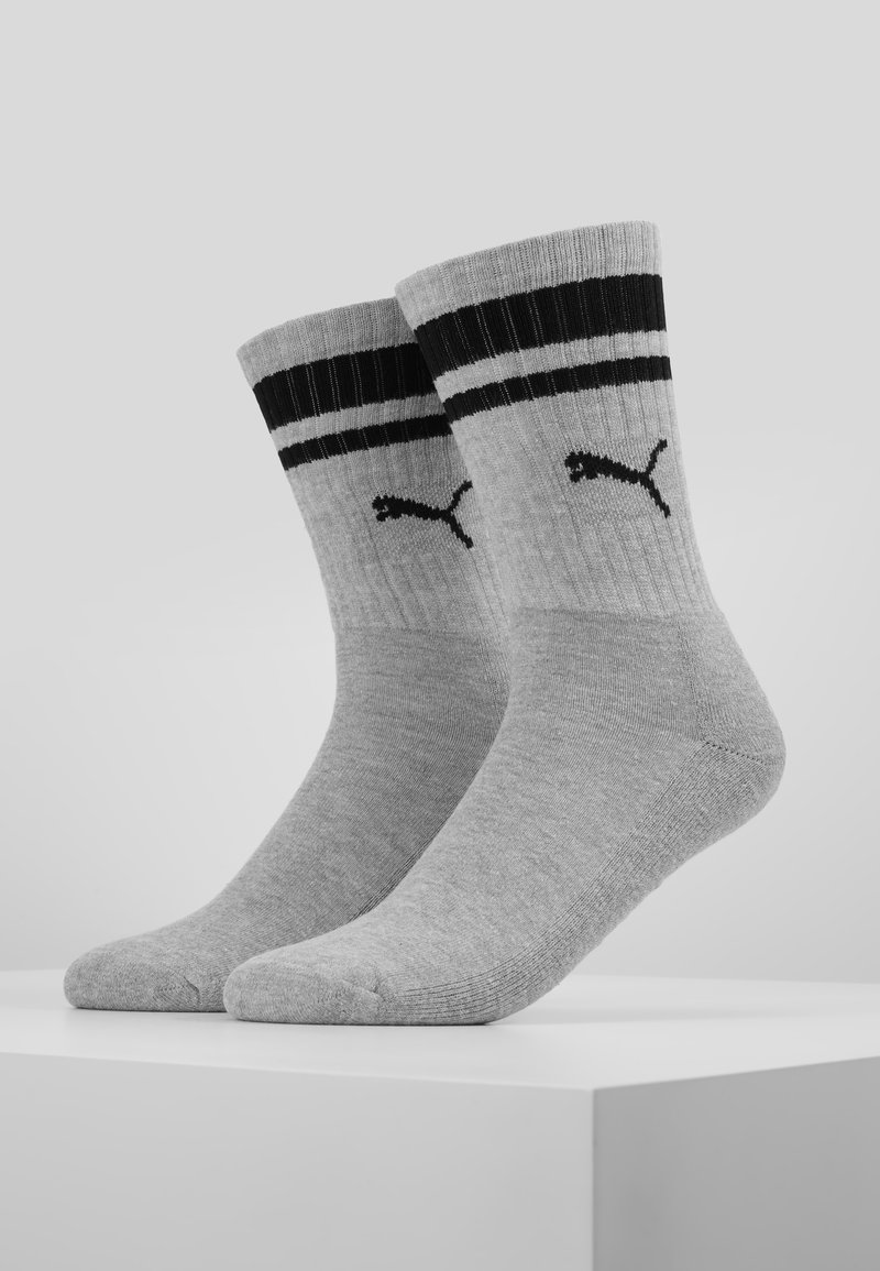 Puma CREW HERITAGE STRIPE 2 PACK - Strømper - grey/grå - Zalando.dk