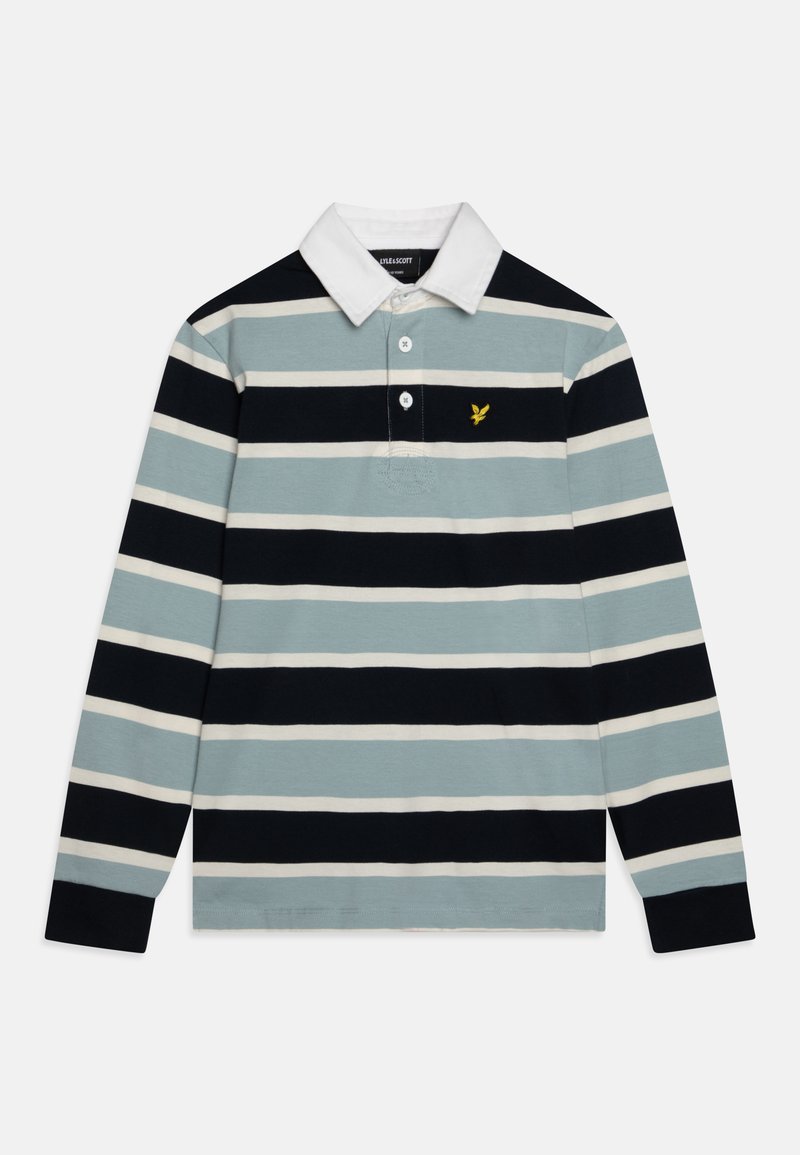 Lyle & Scott STRIPE RUGBY - Polo - slate blue/azul claro - Zalando.es