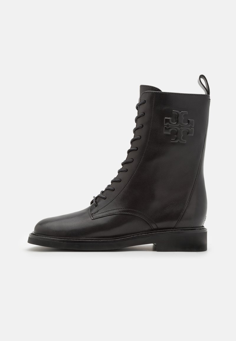 Tory Burch DOUBLE COMBAT BOOT - Lace-up ankle boots - perfect black ...