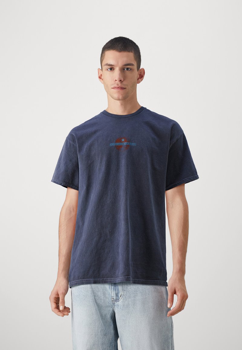 BDG Urban Outfitters ENLIGHTEN SOUL TEE UNISEX - T-Shirt print - blue ...