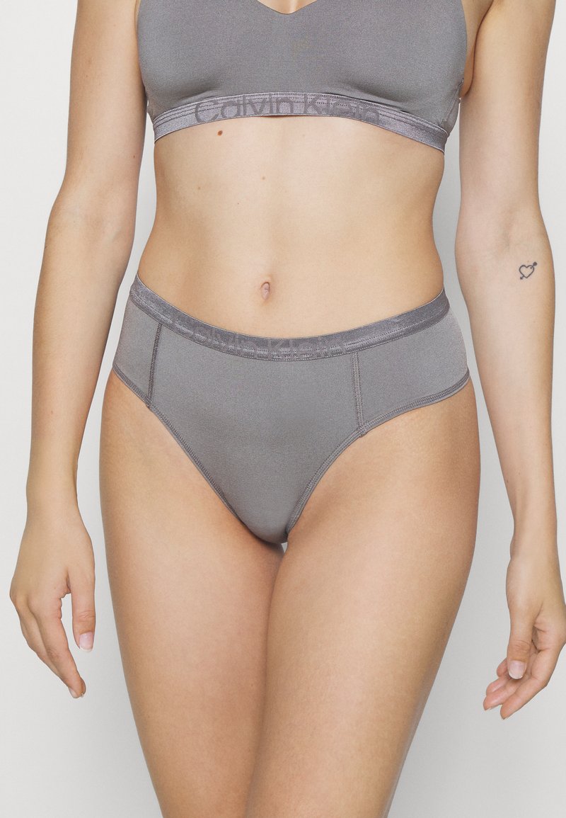 Calvin Klein Underwear MODERN THONG - String - charcoal gray/lunar rock/gris clair - ZALANDO.FR