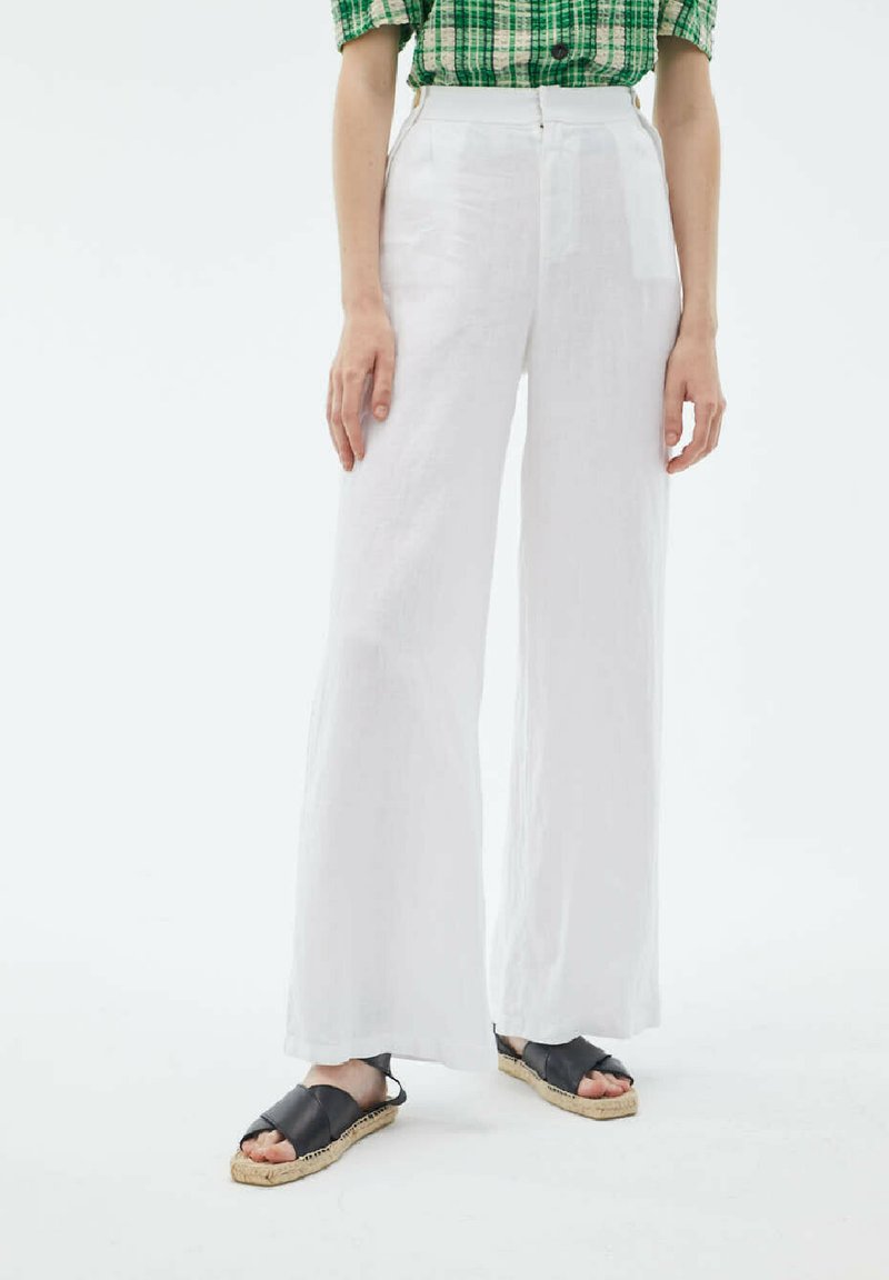 System Action LONG FLOWING - Trousers - white - Zalando.de