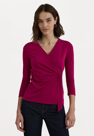 Lauren Ralph Lauren ALAYJA 3/4 SLEEVE - Långärmad tröja - plum caspia ...