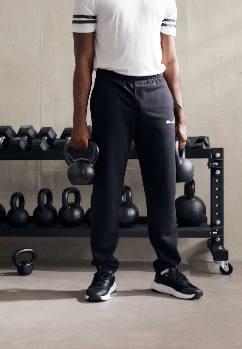 Champion ICONS ELASTIC CUFF PANTS SMALL LOGO - Jogginghose - black ...