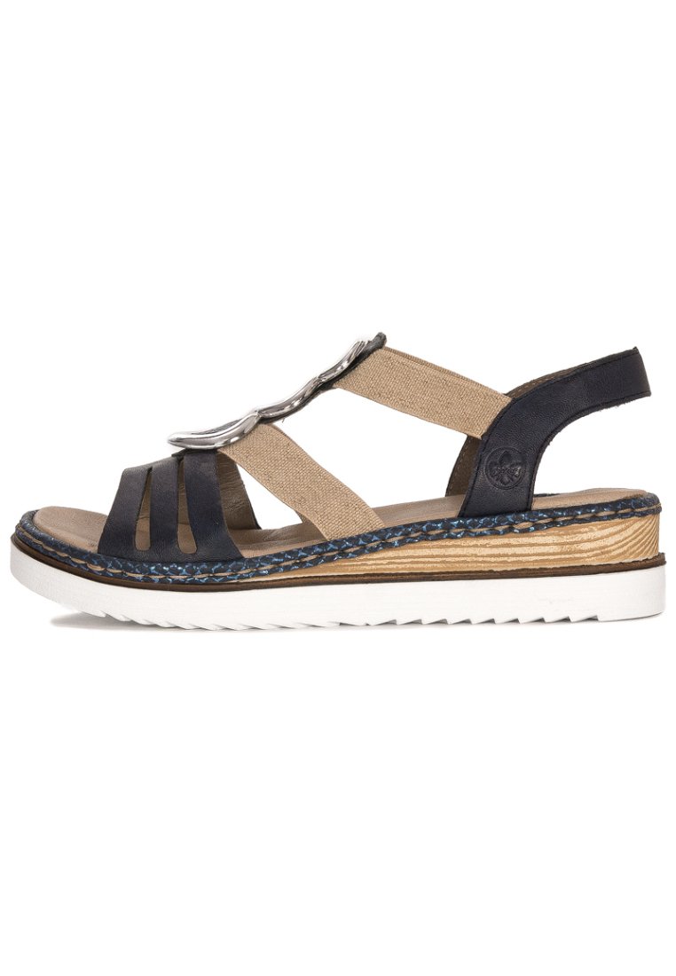 Rieker Sandales compensées - blue/bleu - ZALANDO.FR
