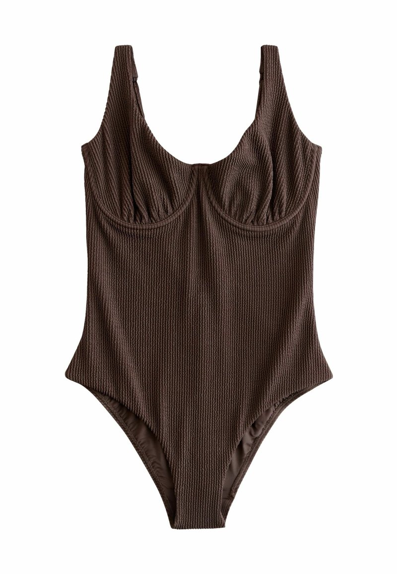 Next TUMMY CONTROL STANDARD - Badeanzug - chocolate brown crinkle/braun ...