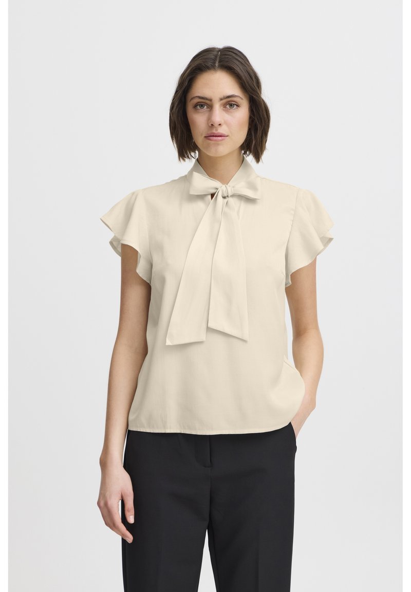 ICHI Blouse - tapioca/white - Zalando.ie
