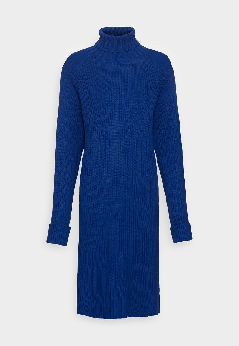 YAS Tall YASMAVI ROLL NECK DRESS - Pletené šaty - surf the web/modrá ...