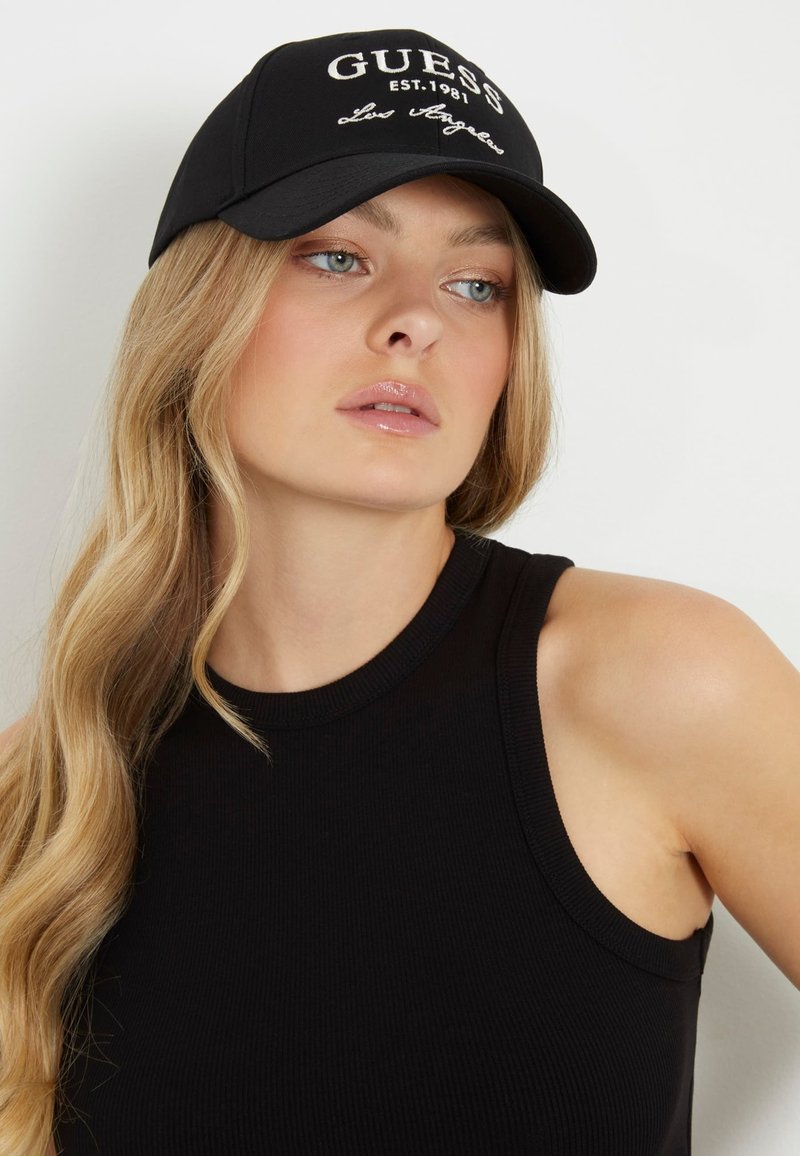 Guess LOGO FRONTAL BRODÉ - Cap - noir/schwarz - Zalando.at