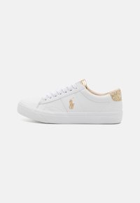 Polo Ralph Lauren RYLEY UNISEX - Baskets basses - white smooth/gold ...