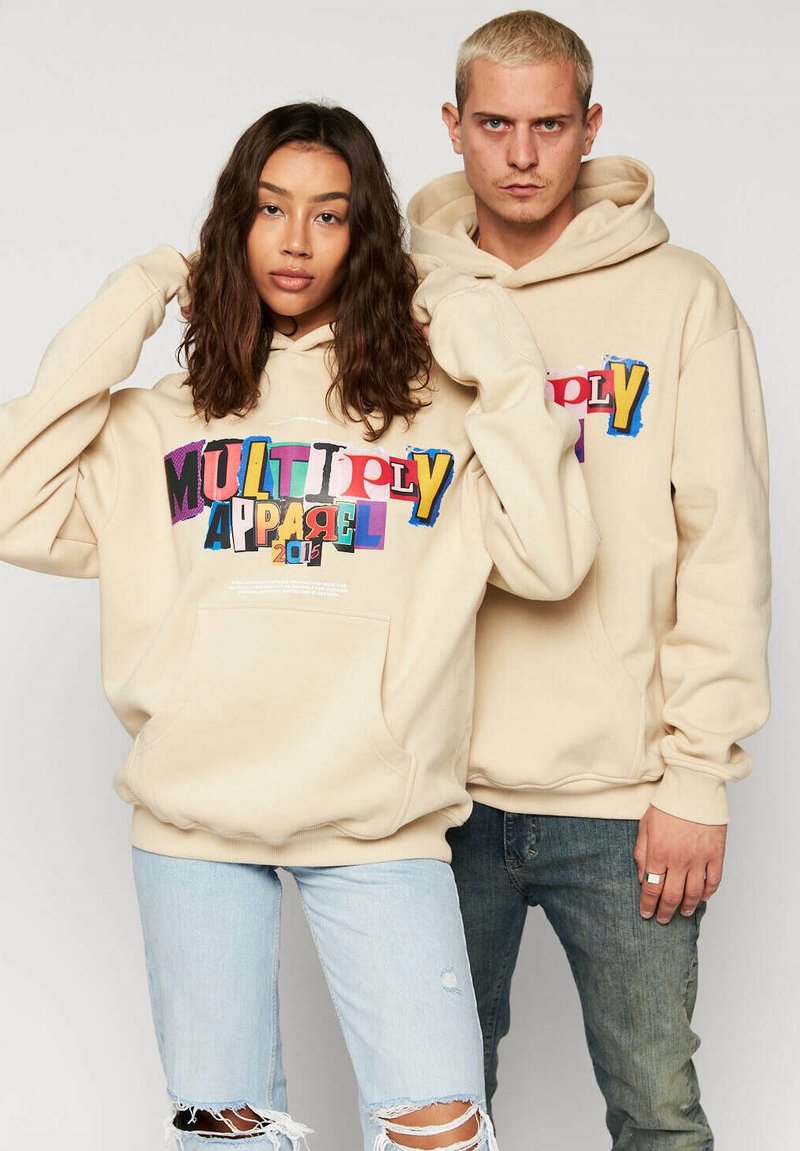 Multiply Apparel MAIL - Jersey con capucha - oyster grey/beige - Zalando.es