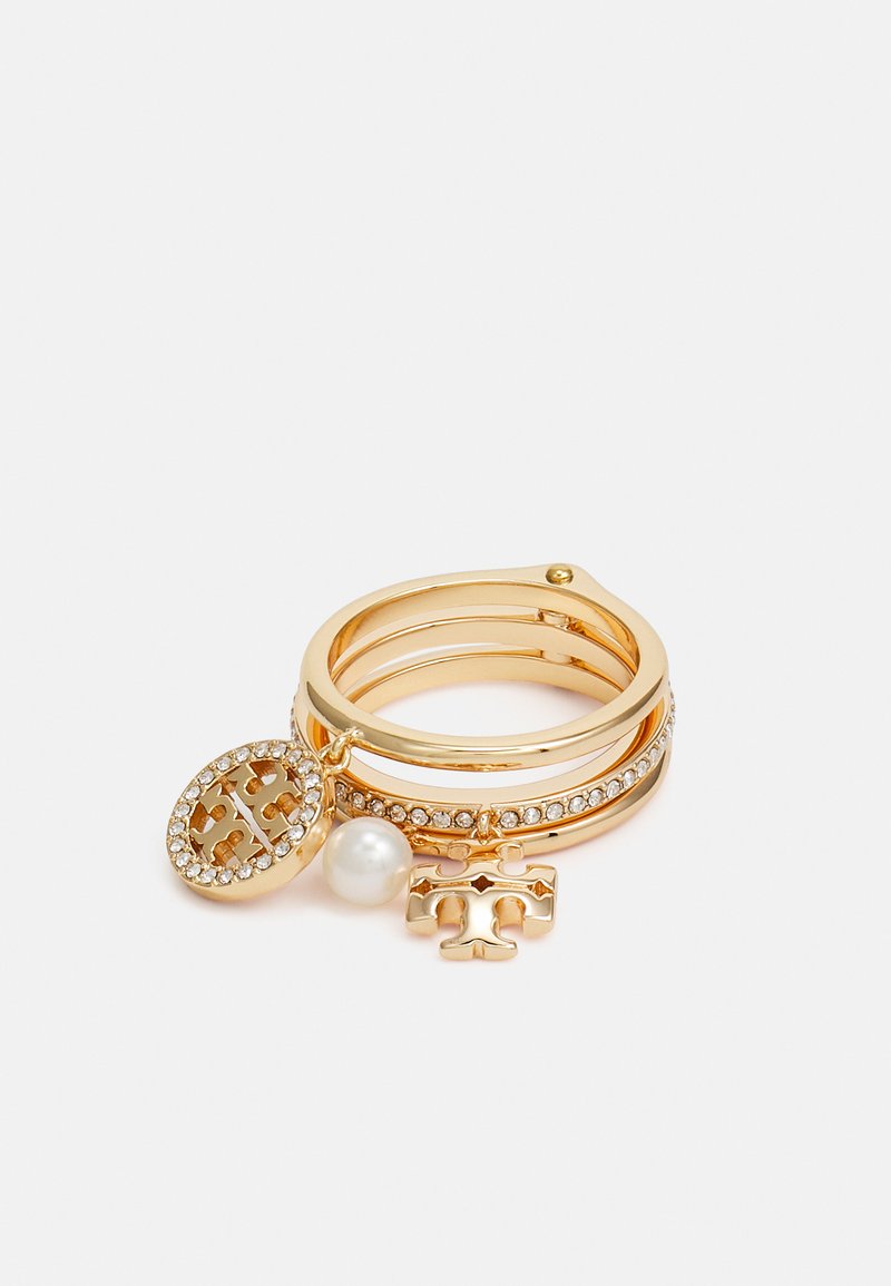 Tory Burch MILLER PAVE CHARM RING - Ring - gold-coloure/ivory ...