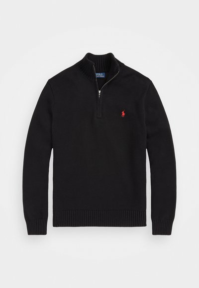 Polo Ralph Lauren QUARTER ZIP - Jumper - black - Zalando.co.uk