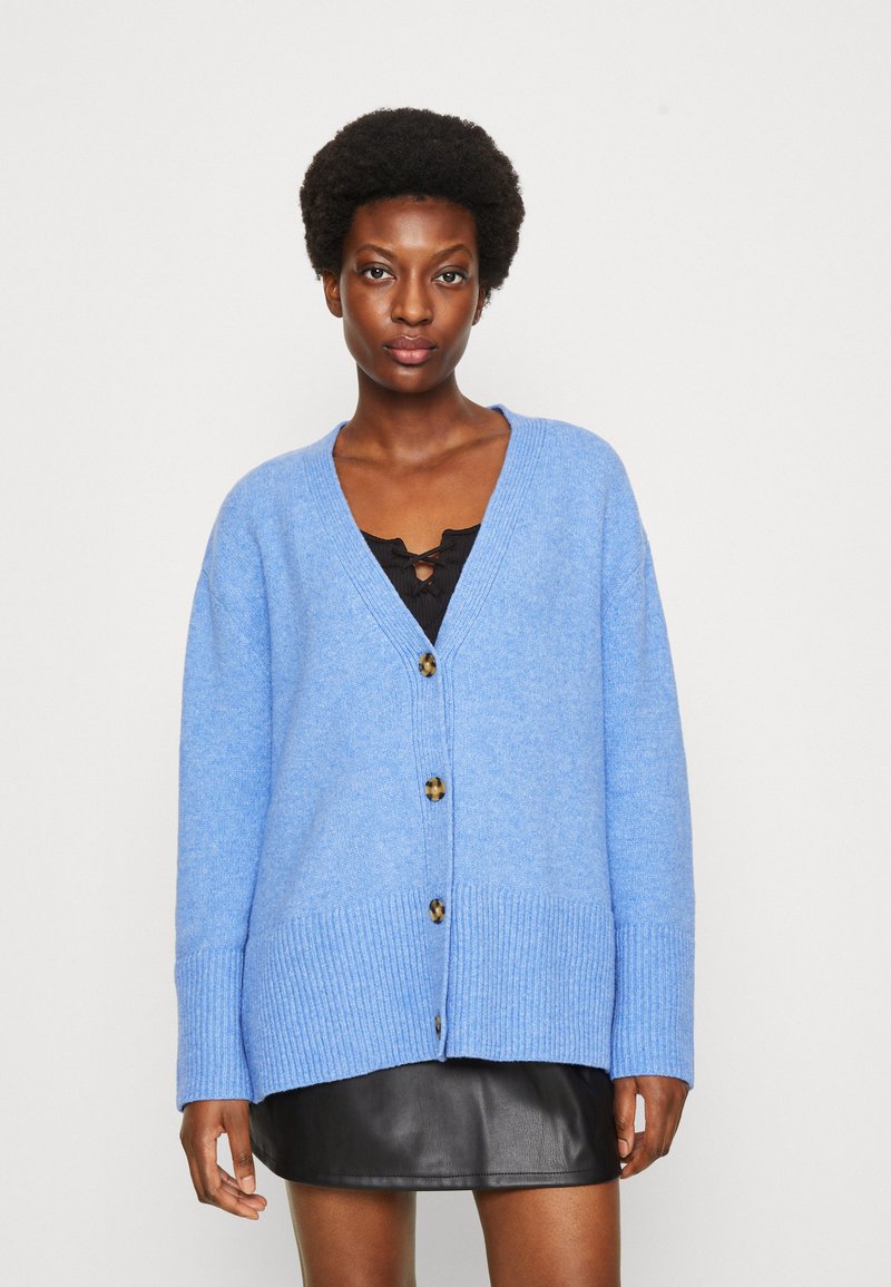 GAP SLOUCHY BUTTON FRONT CARDIGAN - Kofta - neon light blue/blå ...