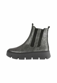 Gabor Platform ankle boots - grey schwarz/metallic grey - Zalando