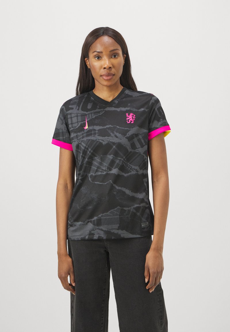Nike Performance CFC - Club wear - anthracite/black/opti yellow/pink ...