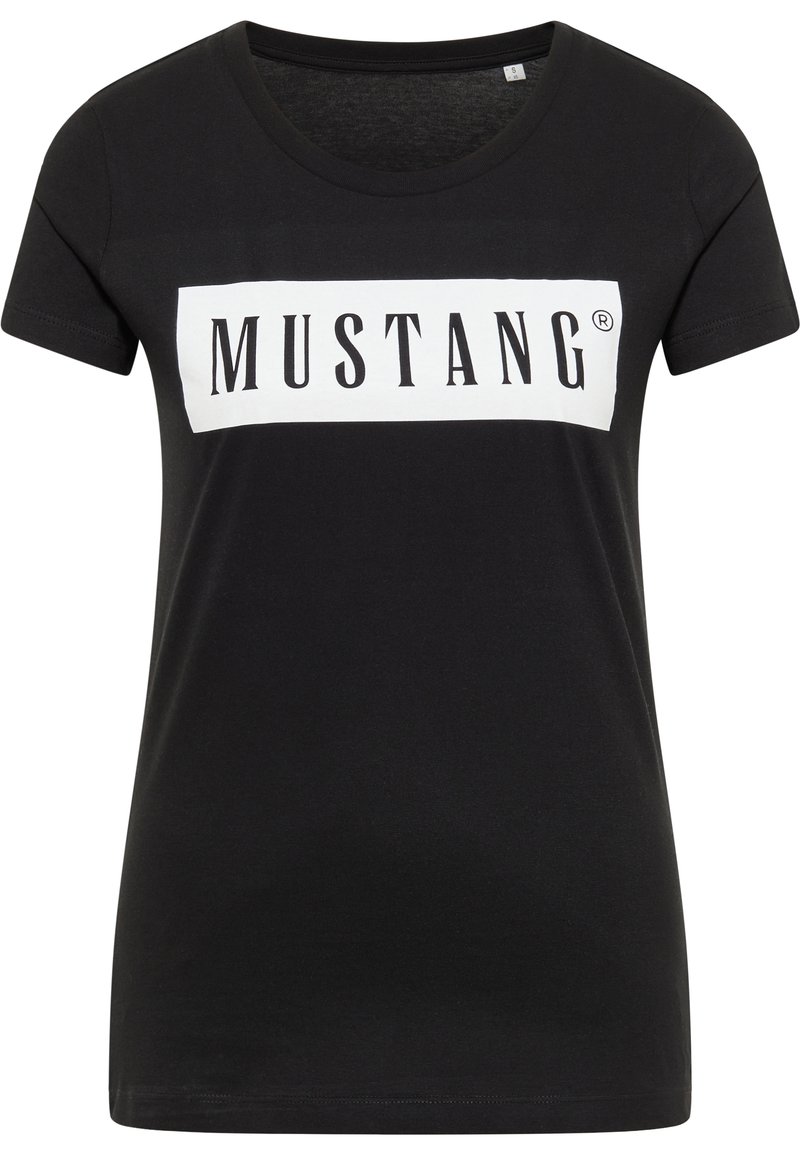 Mustang Triko s potiskem - schwarz/černá - Zalando.cz