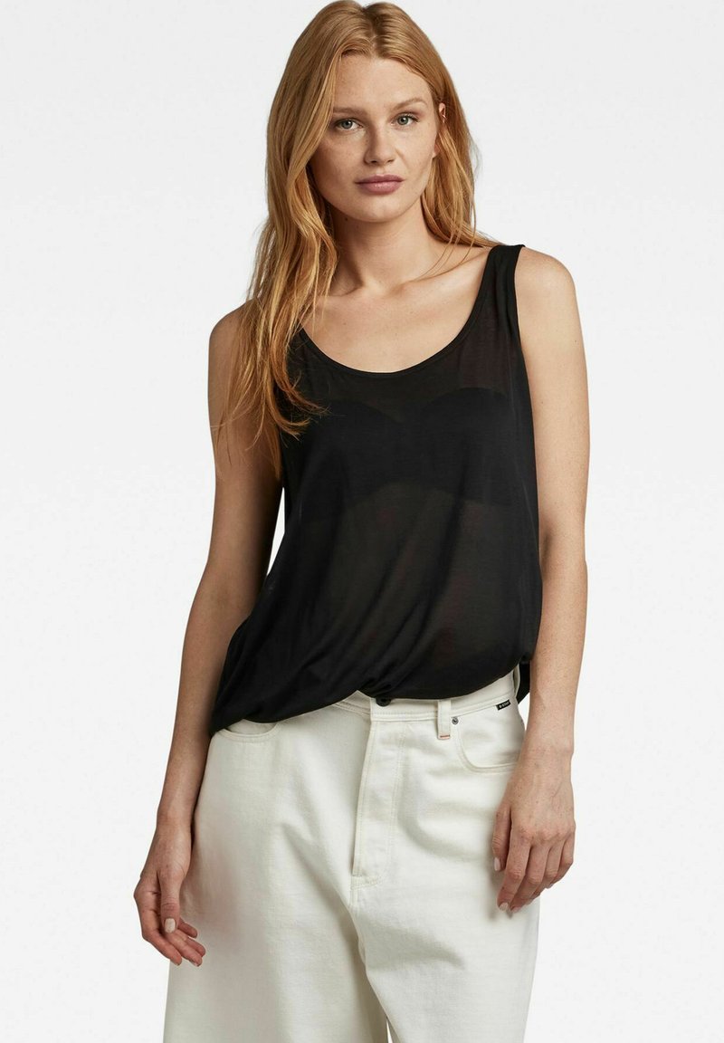 G-Star ESSENTIAL LOOSE - Top - dk black/black - Zalando