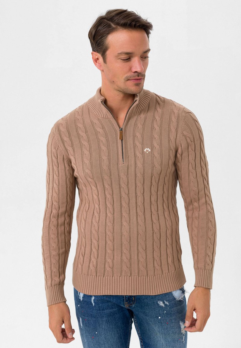 Felix Hardy CABLE HALF-ZIP - Trui - beige - Zalando.nl