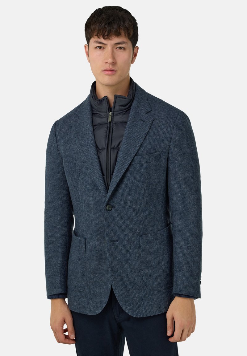 Boggi Milano MICRO FANCY REMOVABLE BIB BLAZER - Blazer jacket - navy ...