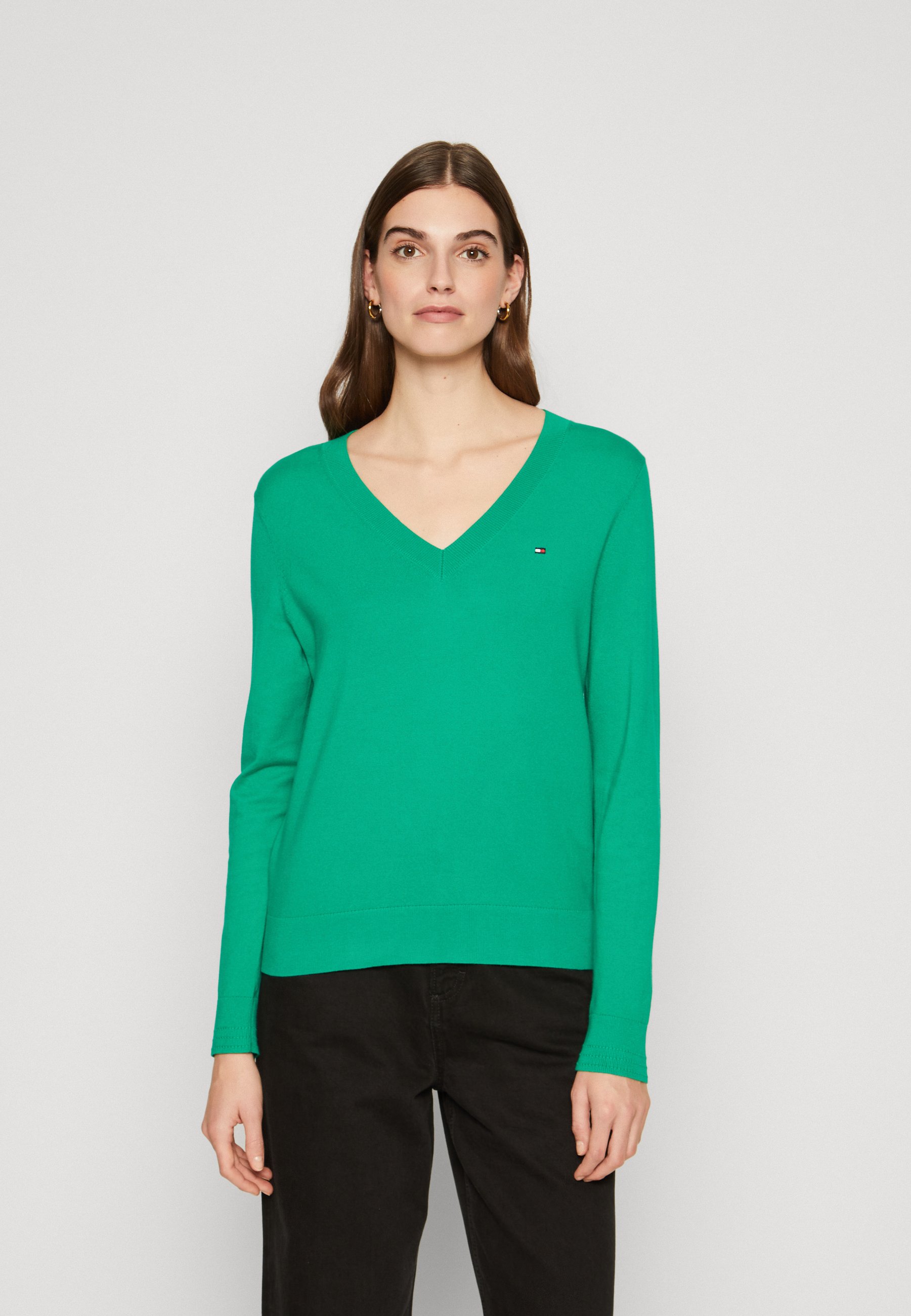Tommy hilfiger women's v neck sweater store