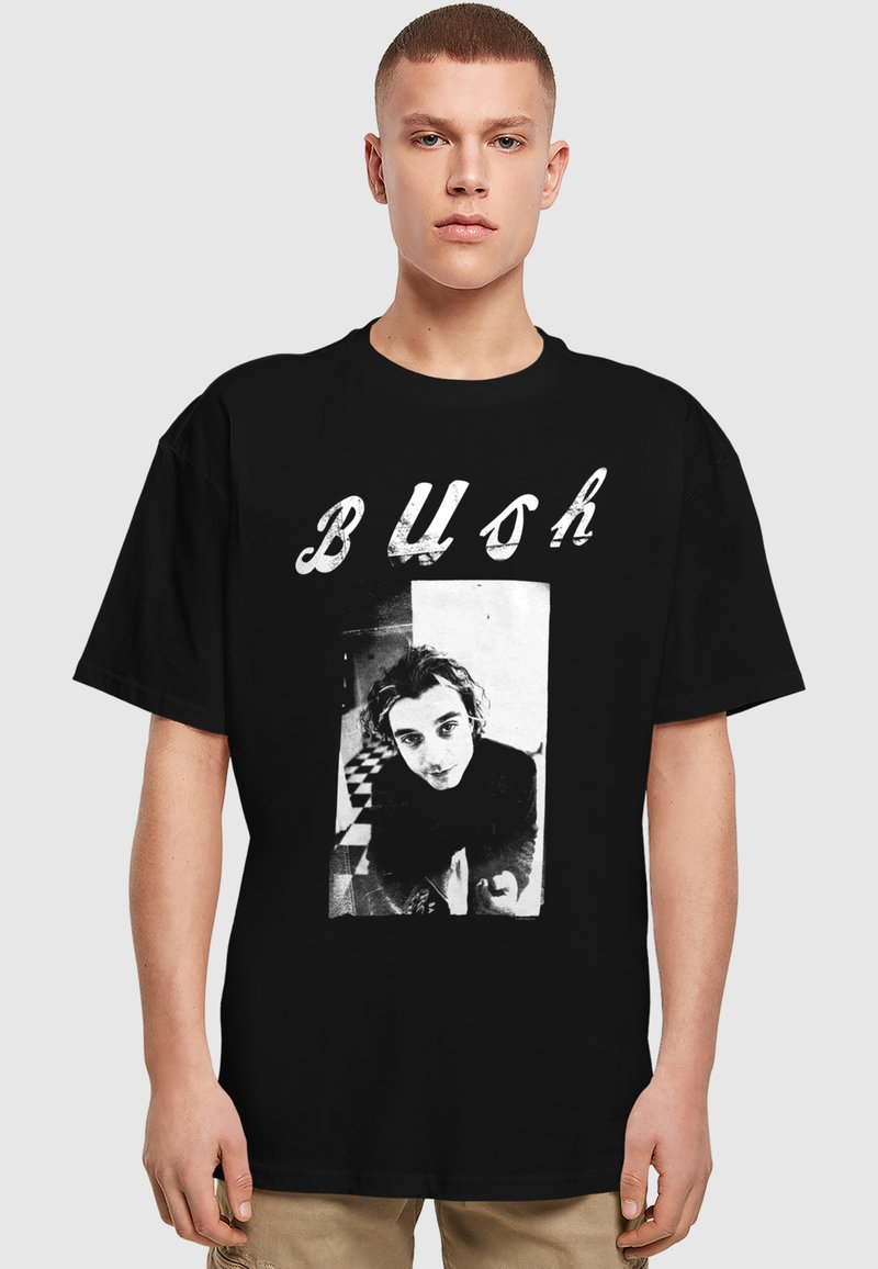 Merchcode BUSH-LOGO PHOTO HEAVY - Triko s potiskem - black/černá ...