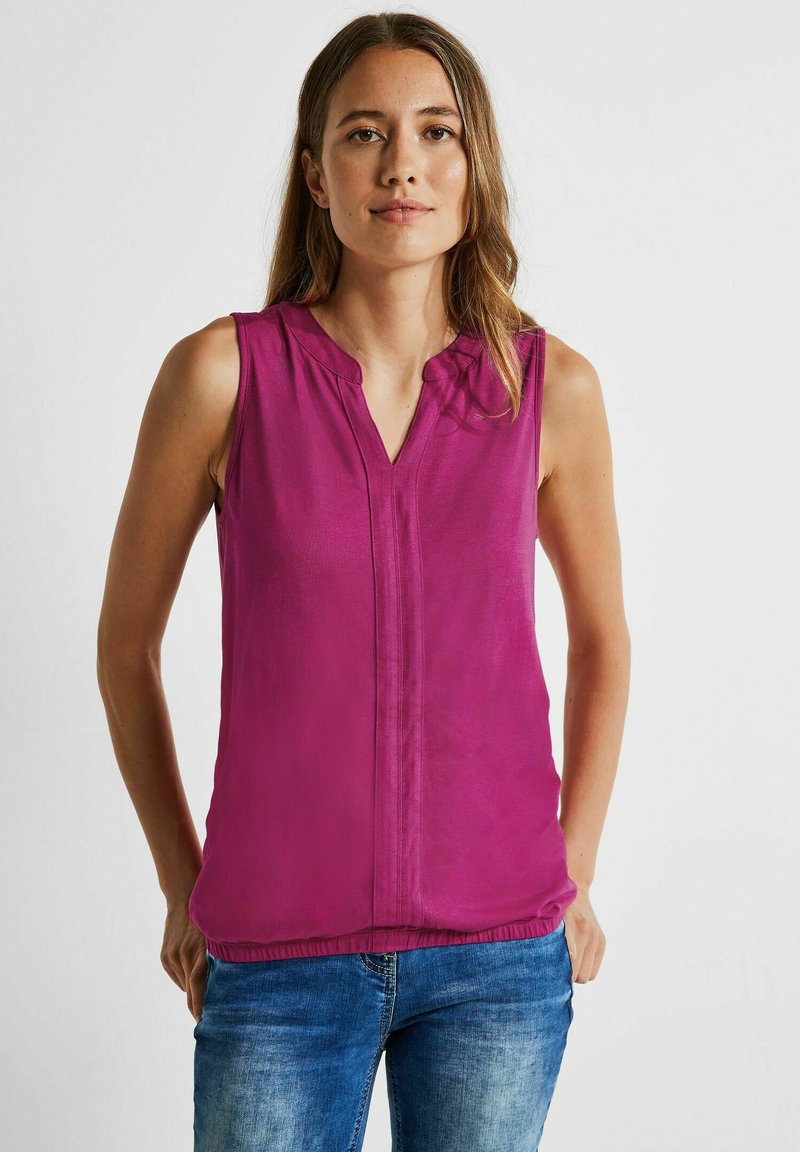 Cecil MIT ELASTIKSAUM - Top - pink/rosa meliert - Zalando.de