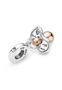 Pandora BABY DUMMY DANGLE - Adorno - sterling silver and rose gold ...