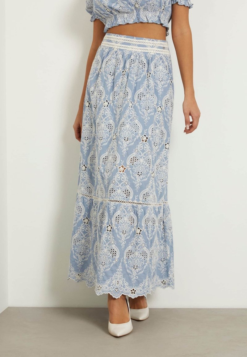 Guess LONG EMBRO - Maxinederdele - himmelblau/lyseblå - Zalando.dk