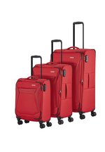 Travelite SET CHIOS 4W TROLLEY L / M / S - Set de valises - red/rouge ...