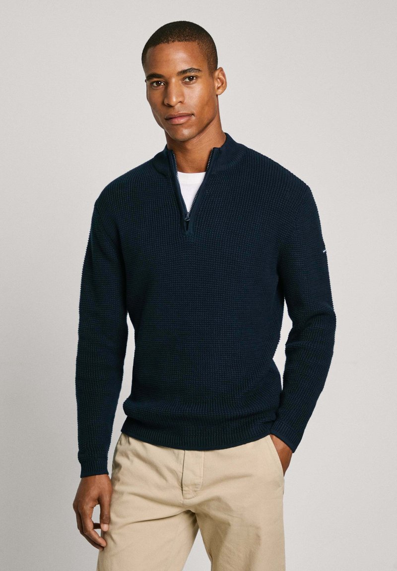Pepe Jeans DEAN MOCK NECK - Strickpullover - dulwich blue/dunkelblau ...