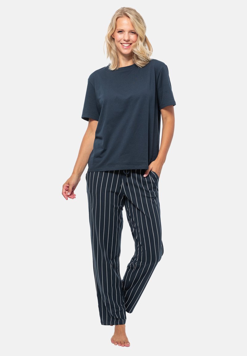 Schiesser SET - Pyjama - blau gestreift dunkelblau/blauw - Zalando.nl