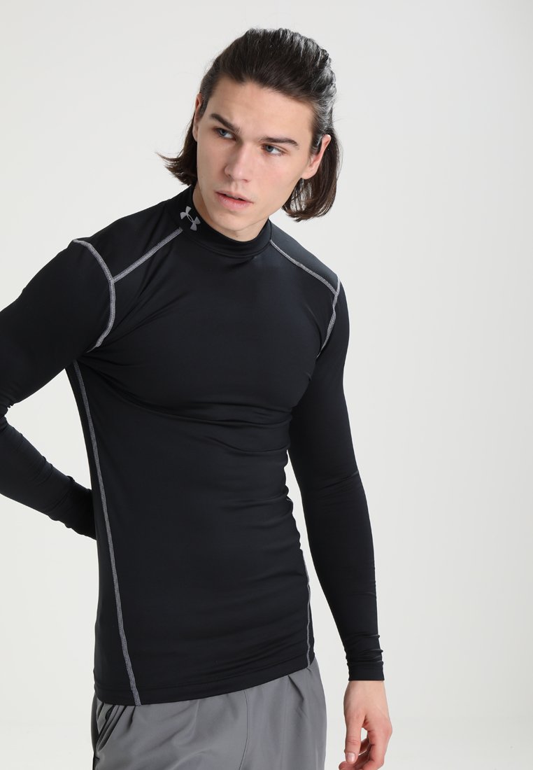 Under Armour COLDGEAR ARMOUR COMPRESSION MOCK - Undershirt - black ...