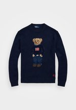 Polo Ralph Lauren POLO BEAR COTTON LINEN SWEATER - Pullover - bear navy/bleu marine - ZALANDO.FR