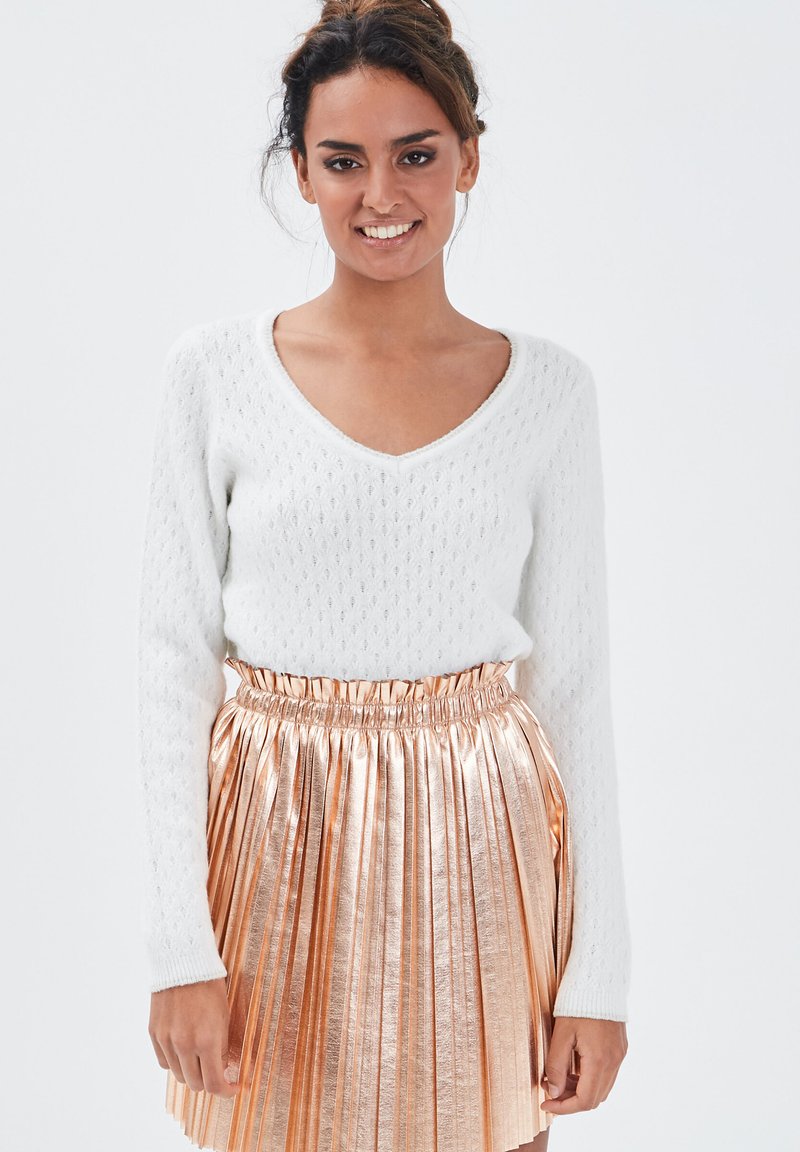 Cache Cache V AUSSCHNITT - Jersey de punto - ecru/crema - Zalando.es