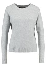 Vero Moda VMDOFFY O-NECK - Strickpullover - light grey melange/hellgrau-meliert - Zalando.de