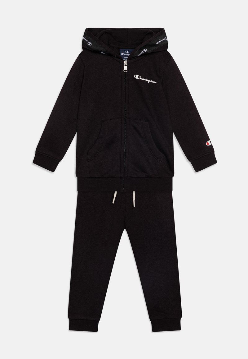Champion TAPE HOODED FULL ZIP SUIT UNISEX SET - Survêtement - black/noir - ZALANDO.FR