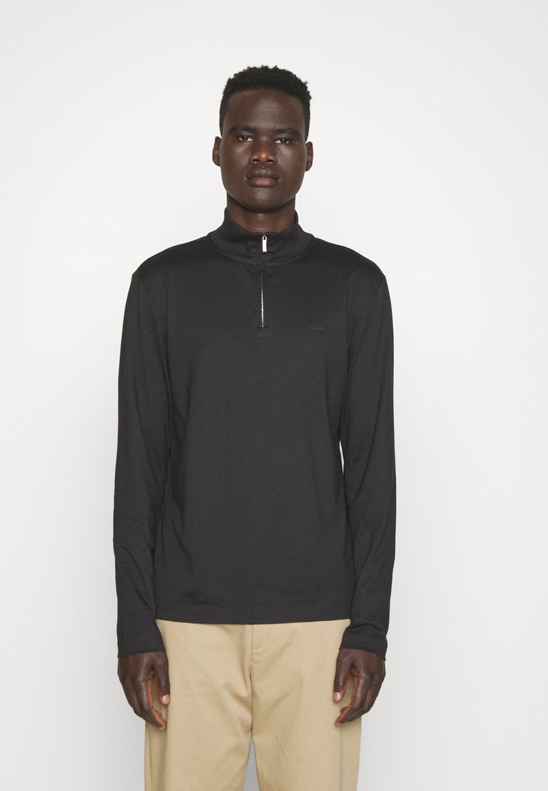 Calvin Klein SMOOTH ZIP UP - Jumper - black - Zalando.ie